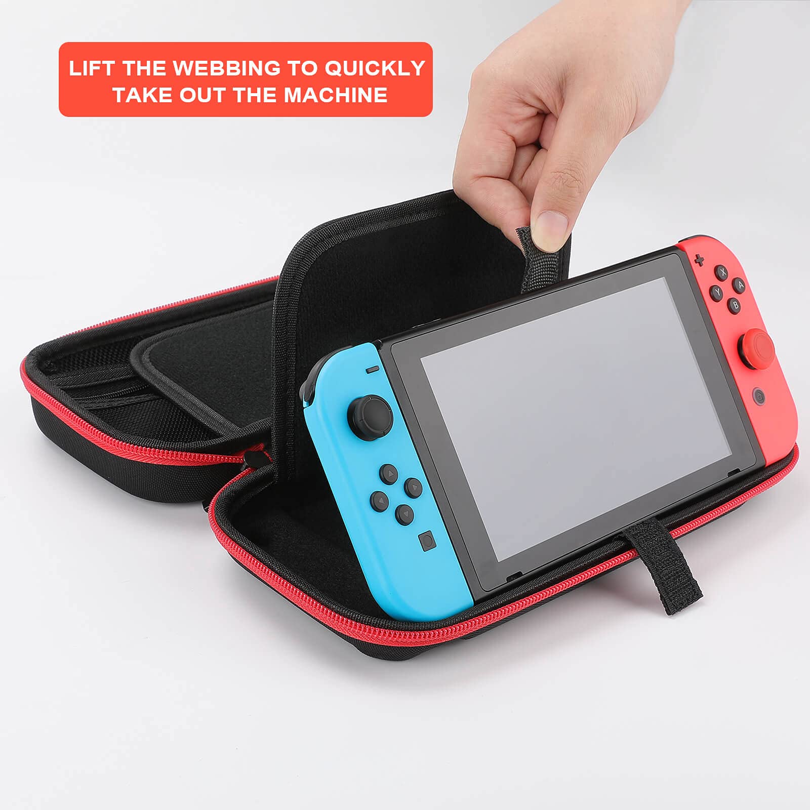 German Shepherd Head Compatible with Nintendo Switch Carrying Case Portable Travel Carry Cover Accessories With 20 Game Card Slots