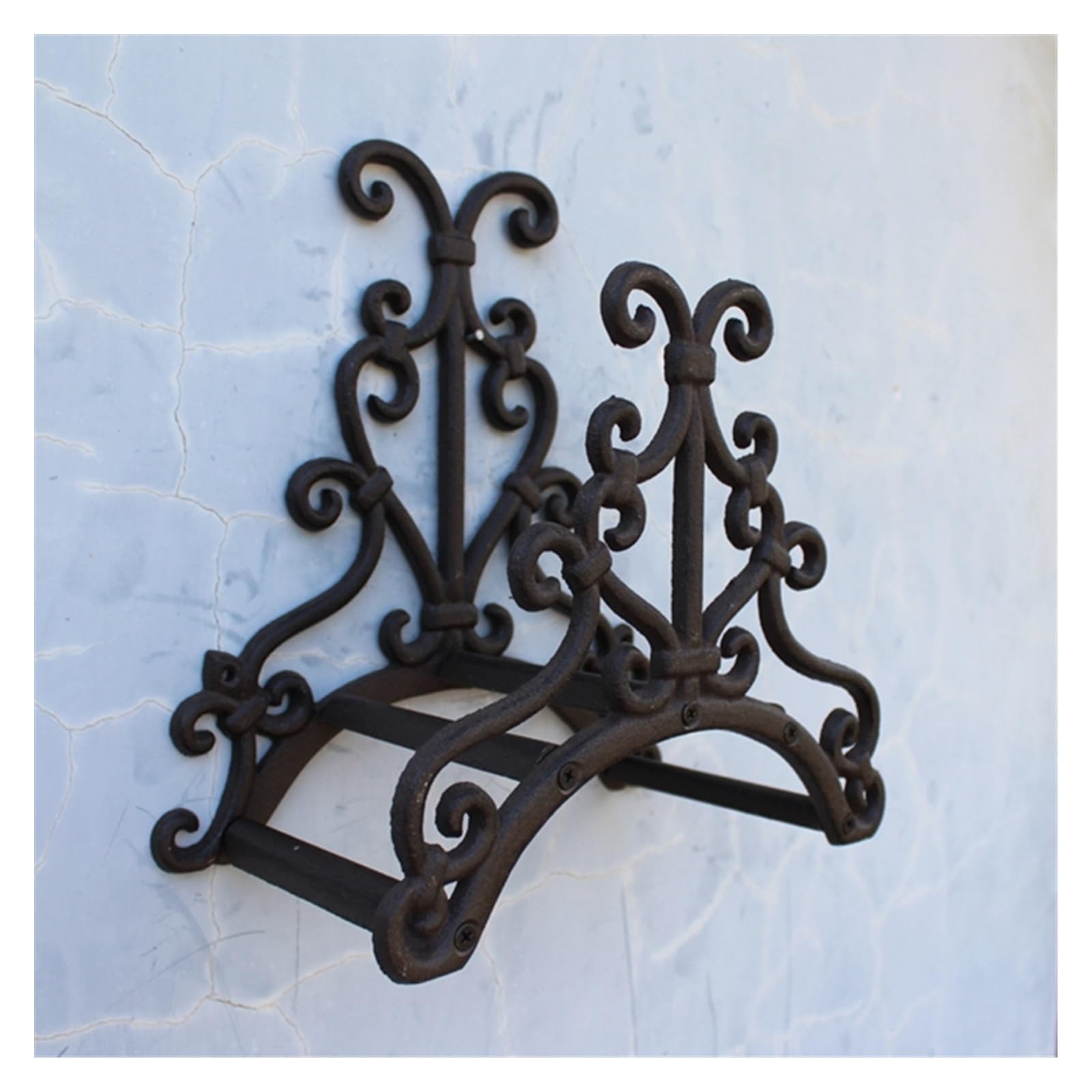 Cast Iron Scrowl Decorative Hose Reel Garden Hose Hanger Rack Storage Wall Mount Wrought Iron,for Yard Balcony 23.6.13