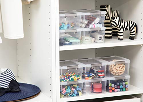 Citylife 14 Packs Plastic Storage Bins with Lids Stackable Storage Containers for Organizing Large Multi-Purpose Shoe Box