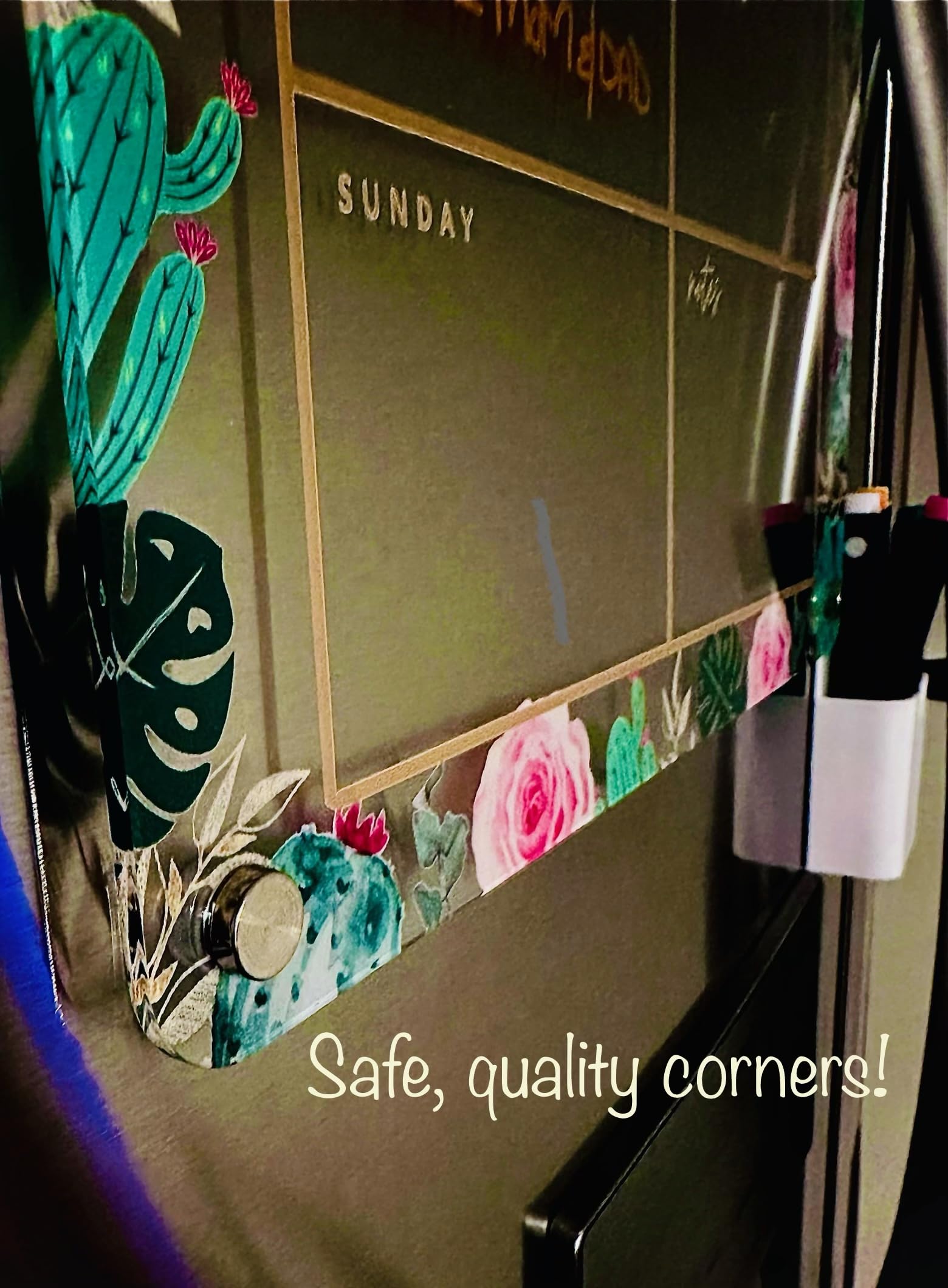 Magnetic Calendar for Refrigerator Boho, Fridge calendar magnet, Refrigerator calendar, Clear calendar for fridge