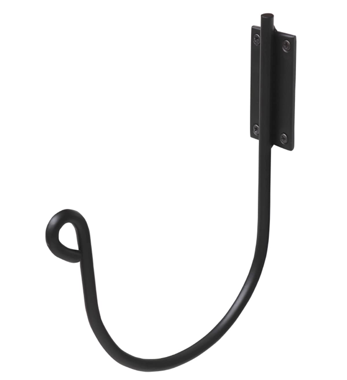 The Metal Magician Garden Hose Holder Wall Mounted Water Pipe Hanger Heavy Duty Metal Pipe Hook for Outside Yard Ideal for Extension Cords, Ropes (Black) (Hose Hook)