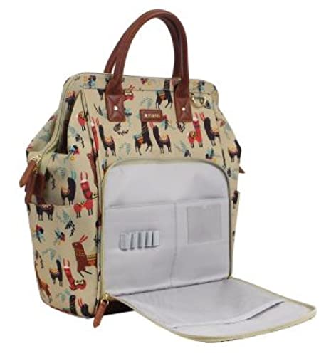 Maevn ReadyGO Water-Resistant Clinical Tote Backpack (Beige Llama)