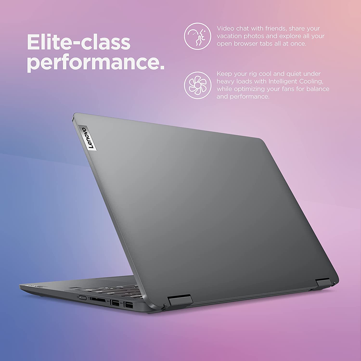 Lenovo Flex 5 14" 2-in-1 Laptop, WUXGA Touchscreen Display, AMD Ryzen 5 5500U, 16GB RAM, 2TB PCIe SSD, Bluetooth, Webcam, Backlit Keyboard, Fingerprint Reader, Windows 11 Home, Grey