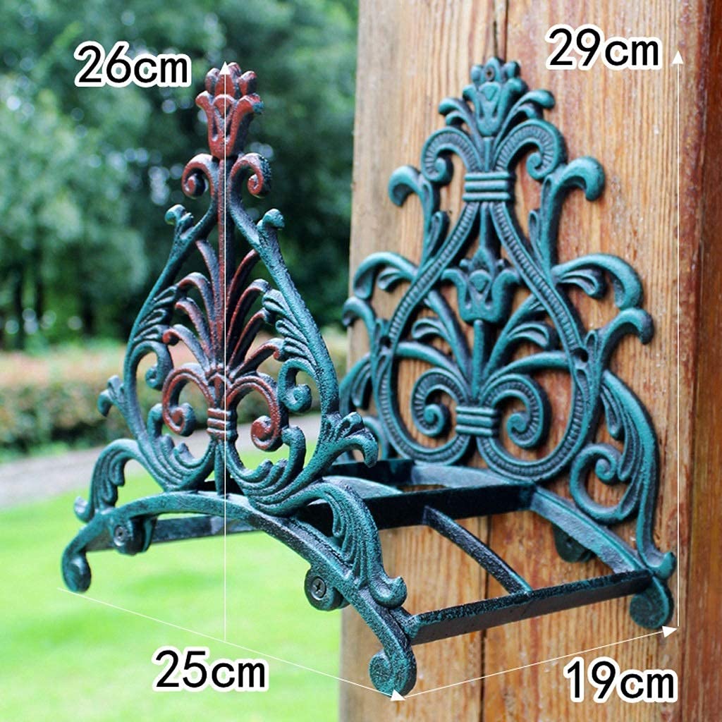 Riyyow European Tulip Flower Cast Iron Wrought Iron Pipe Bracket Cast Iron Gardening Decoration Retro Villa Garden Pipe Rack Cast Iron Doorbell Decoration