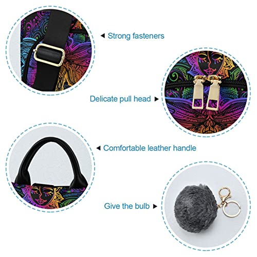 Blueangle Dragonfly Mandala Backpack Purse for Women Waterproof Rucksack Anti-theft Handbag Travel Bag（341）
