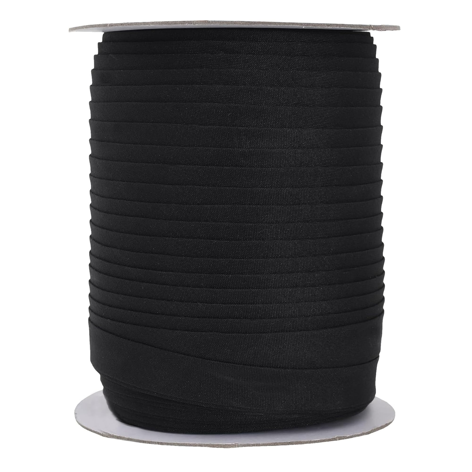 Mandala Crafts Double Fold Bias Tape for Sewing, Seaming, Binding, Hemming, Piping, Quilting, 1/2 Inch 55 Yards, Black