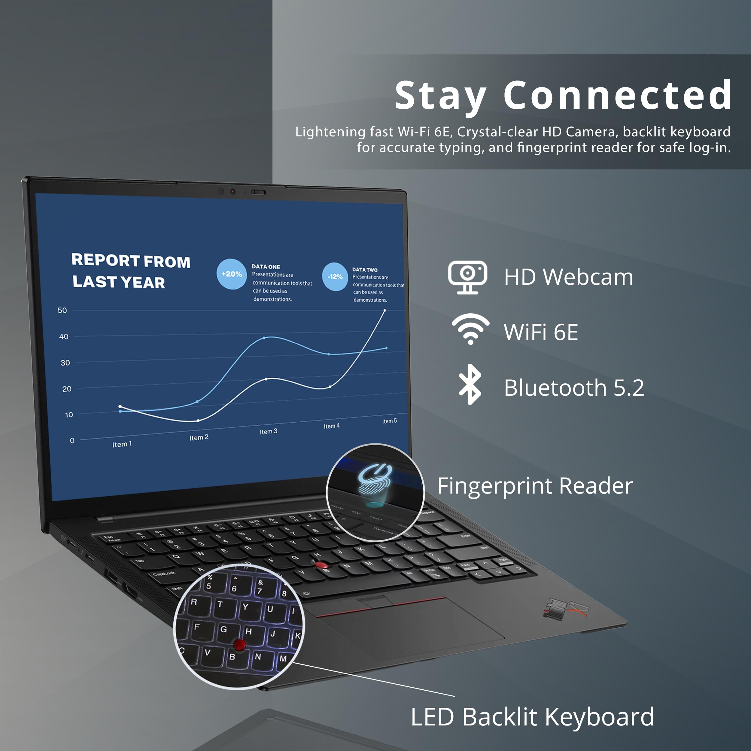 2022 Lenovo 14" WUXGA FHD ThinkPad X1 Carbon Gen 10 Touchscreen Laptop, Intel 12th Core i7-1260P, 16GB RAM, 1TB PCIe SSD, Iris Xe Graphics, Low Blue Light, Windows 11 Pro, Black, 32GB USB Card