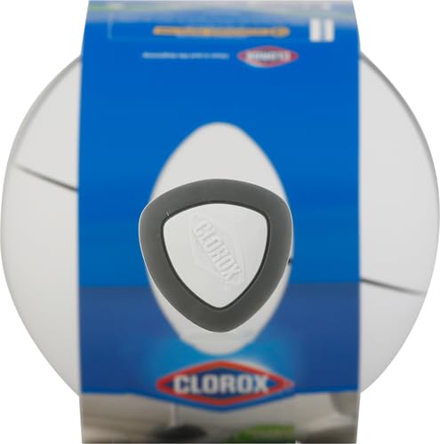 Clorox Toilet Plunger and Hideaway Caddy Bathroom Combo, White/Grey