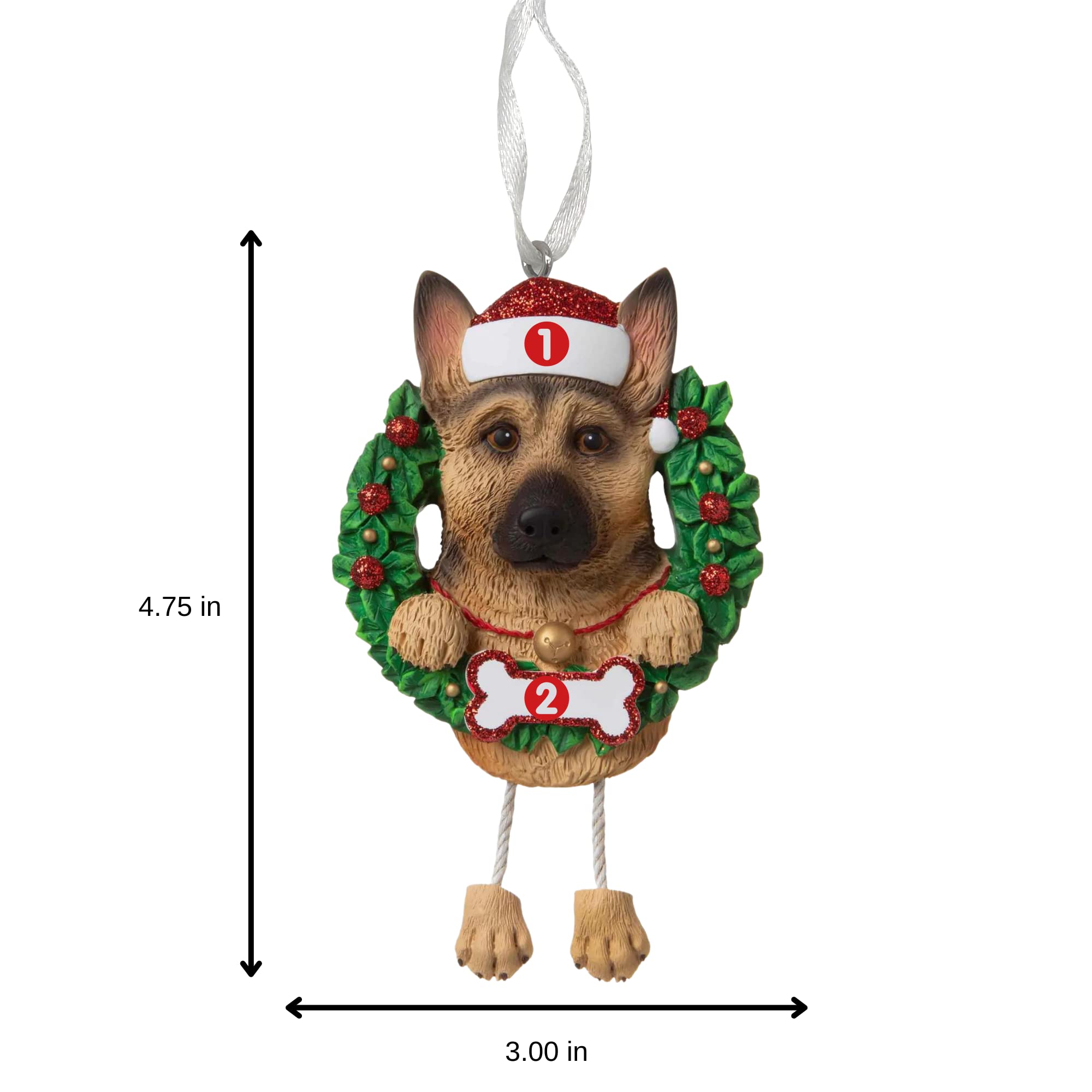 2024 Personalized Ornament Pure Dog Breed German Shepherd Christmas Tree Ornament Professional Customized Decoration Pet Dog Puppy Dog Ornament Free Personalization
