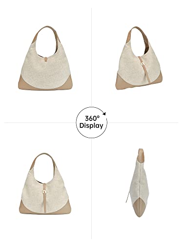 Amazing Song Leather Hobo Bag for Women, Shoulder Tote bag Soft Luxury Leather Genuine Designer Handbag with Inner Purse