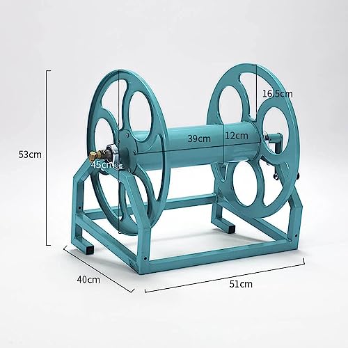 ILOOXI Wall Mounted Garden Hose Reel with Detachable Reel Metal Water Pipe Storage Rack,Wall-Mounted Design,Thickened Wrought Iron,with 3m Hose,1/2" Hose for Yard (Color : A)