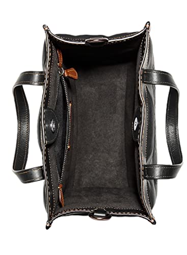 COACH Leather Field Crossbody Tote 22 with Quilting and Coach Badge - #C6958 - Black