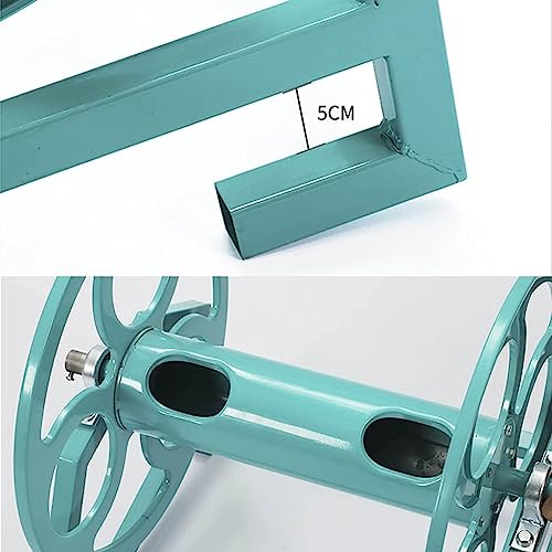 ILOOXI Wall Mounted Garden Hose Reel with Detachable Reel Metal Water Pipe Storage Rack,Wall-Mounted Design,Thickened Wrought Iron,with 3m Hose,1/2" Hose for Yard (Color : A)