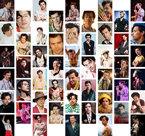 LIYA 50 PCS Harry Styles Aesthetic Wall Collage Kit - 4x6 inch - Harry Styles Poster, Harry Styles Merch, Trendy Poster Wall Art Wall Decor for Teen Boys Girls Women Room Bedroom Dorm Dormitory Merh Merchandise Birthday Gifts by LIYA Design Prints (Harry