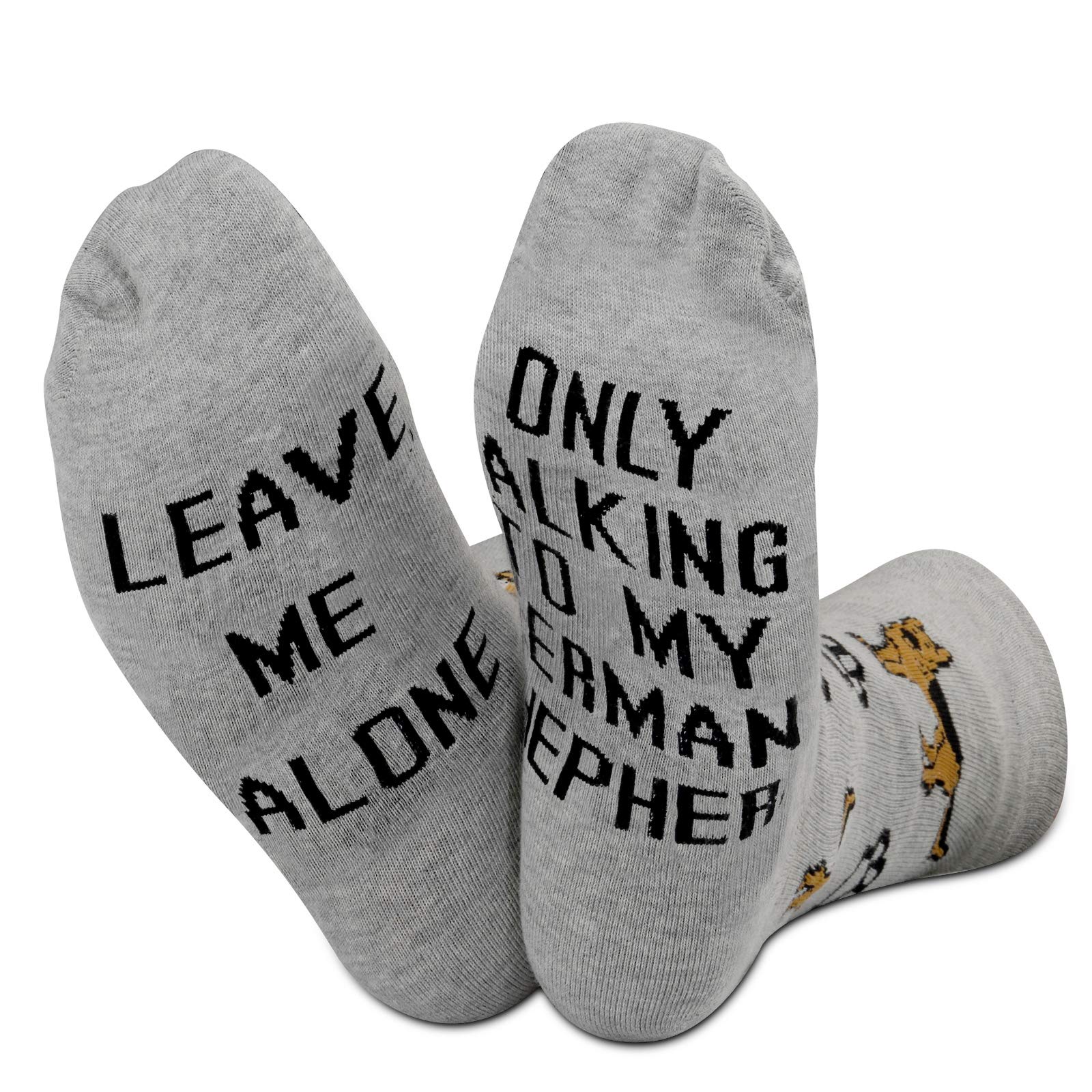 TSOTMO German Shepherd Dog Pet Lover Socks Leave Me Alone Only Talking To My German Shepherd Today Socks Gift for Dog Lover (Shepherd)