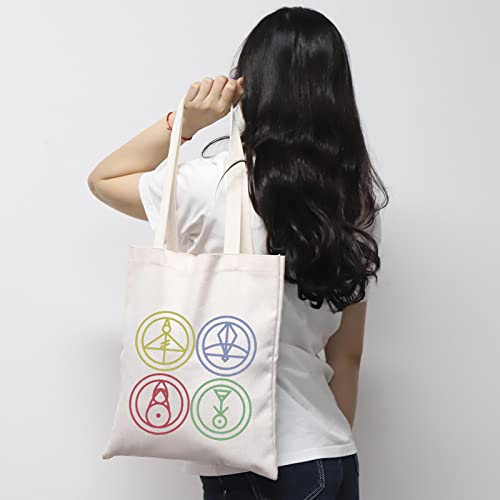 MNIGIU The Owl House Glyph Tote Bag The Owl House Fire Ice Plant Light Glyph Gift (Glyph Tote)