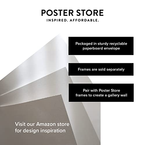 Poster Store Abstract Shapes Set 20x28 - Mid Century Minimalist Poster Prints for Room, FSC-Certified Wall Art Decor (Set of 3)
