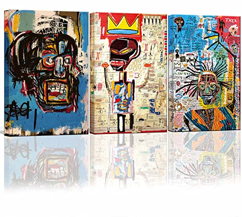 3 Pcs Street Wall Art Modern Abstract Pictures Poster Prints Wall Decor Artist Blue Color Print Canvas Painting for Living Room Bedroom Bathroom Office Home Decorations Unframed