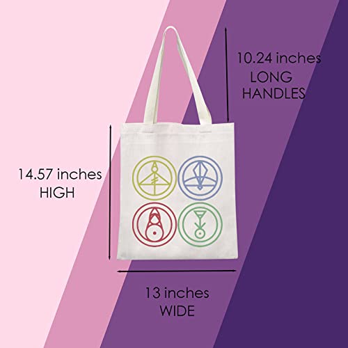 MNIGIU The Owl House Glyph Tote Bag The Owl House Fire Ice Plant Light Glyph Gift (Glyph Tote)