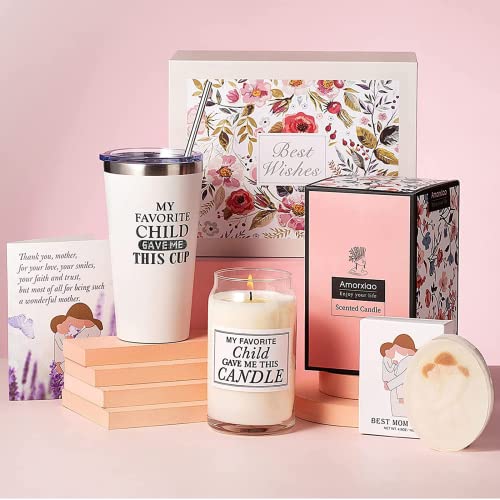 Mothers Day Gifts for Mom, Birthday Gifts Set for Mom, Personalized Spa Body Relaxing Lavender Gifts Basket, Mothers Day Gifts From Daughter, Son, Bonus Mom- Care Gifts Ideas for Mom