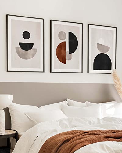 Poster Store Abstract Shapes Set 20x28 - Mid Century Minimalist Poster Prints for Room, FSC-Certified Wall Art Decor (Set of 3)