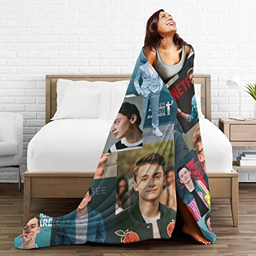 Noah Schnapp Collage Ultra-Soft Micro Fleece Throw Blanket Warm Comfortable Versatile Blanket for Sofa and Travel