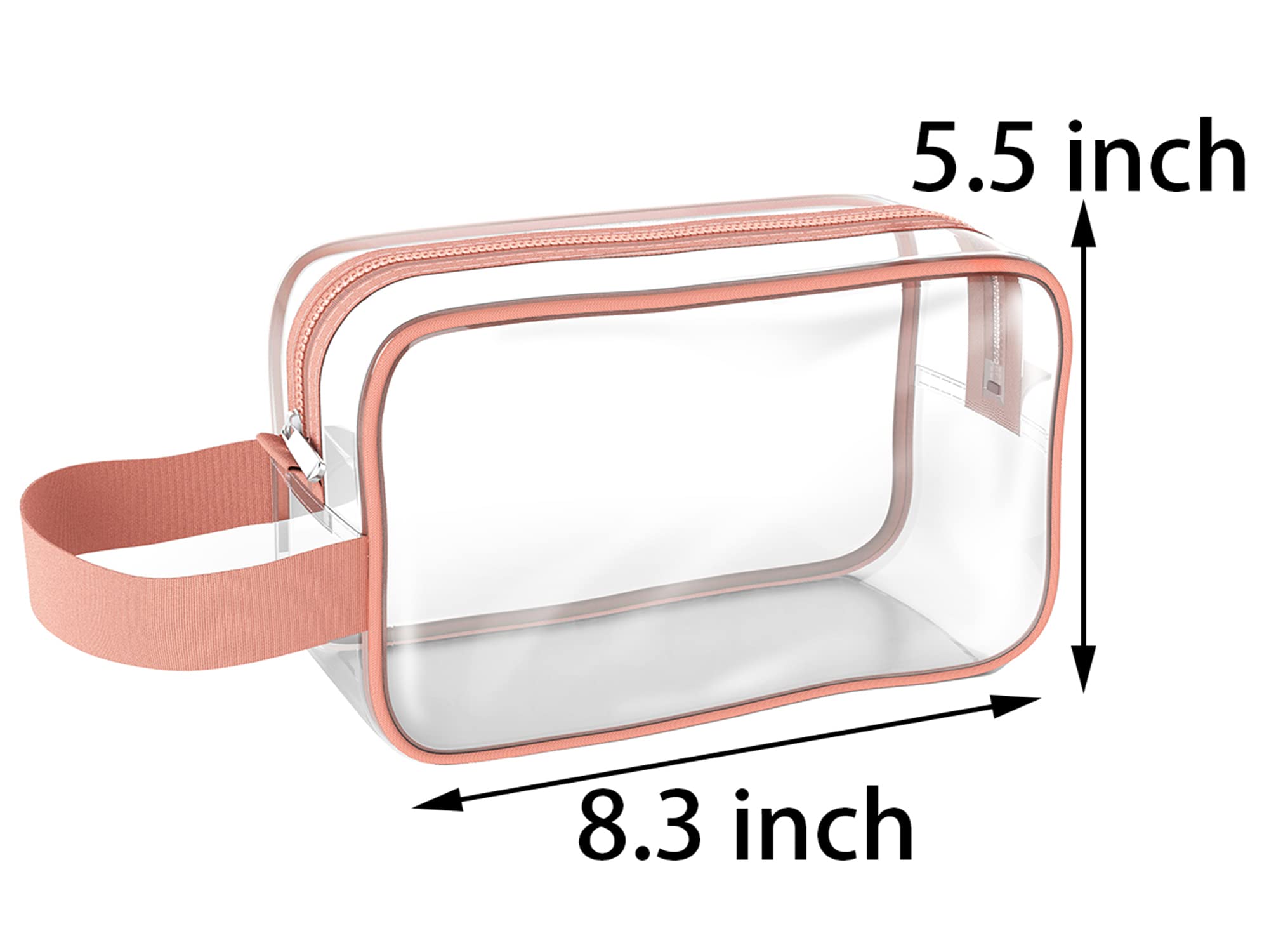 Axe Sickle 4 Pack Clear Cosmetics Bag Waterproof Plastic Organizer Bag with Zipper Portable Clear Makeup Cosmetic Bag for Travel Bathroom Toiletry Organizer