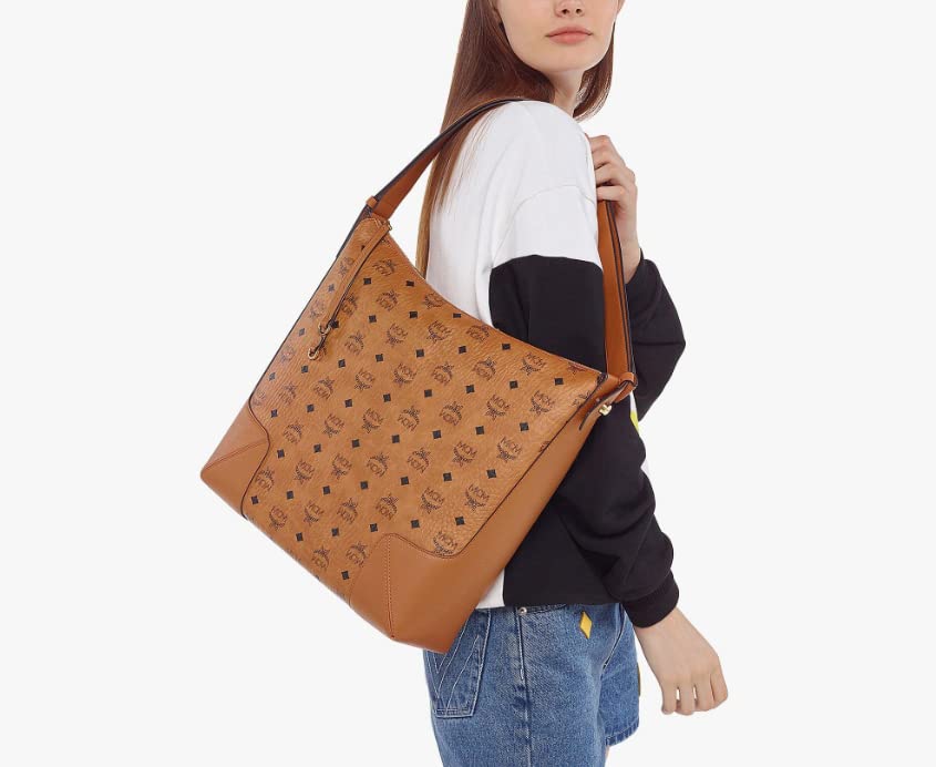 MCM Visetos Hobo Cognac (Large Size)