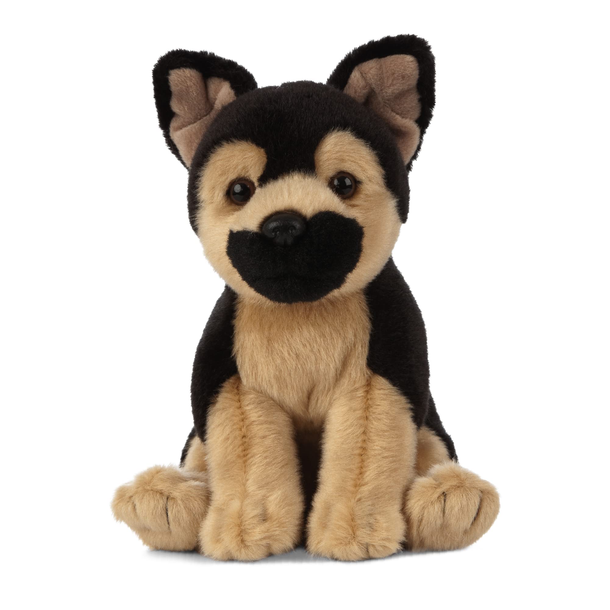 Living Nature German Sheperd Puppy Stuffed Animal | Fluffy Dog Animal | Soft Toy Gift for Kids | 6 inches