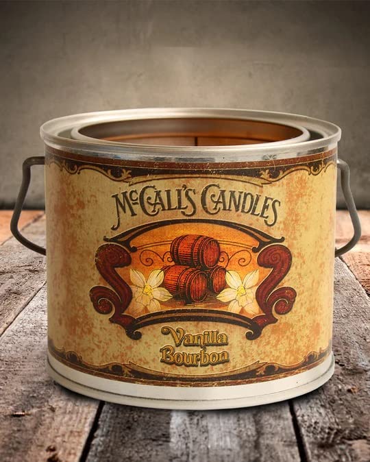 McCall's Candles | Vanilla Bourbon Highly Scented & Long Lasting | Metal Antique Can | Hand-Painted Label Artwork| Premium Wax & Fragrance | Made in The USA | 22 oz
