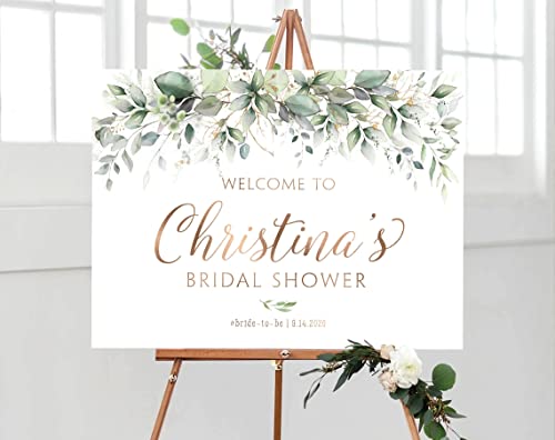 Bridal Shower Sign, Flower Bridal Shower, Greenery Shower Decoration, Bridal Shower Decorations, Bridal Shower Welcome Sign Greenery Welcome Sign, Custom Design, Printable Welcome Sign