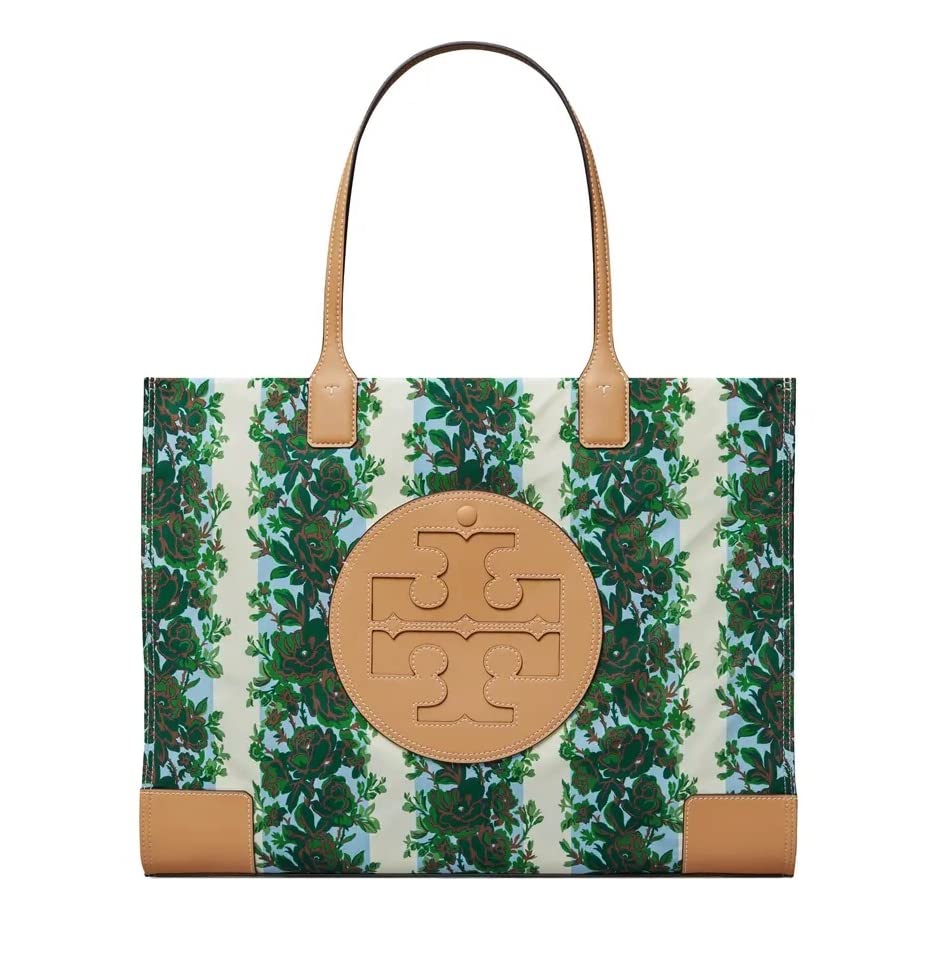 Tory Burch Women's Ella Printed Tote, Rayure Fleurie, One Size