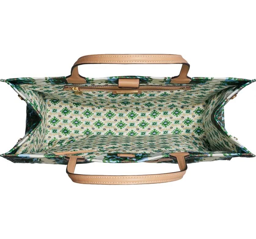 Tory Burch Women's Ella Printed Tote, Rayure Fleurie, One Size