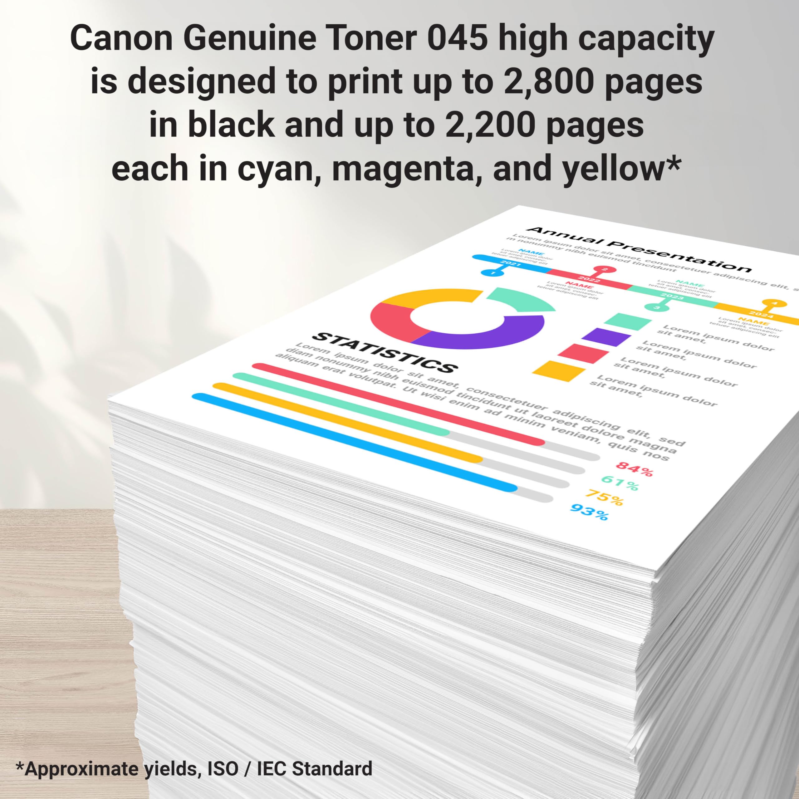 Canon Genuine Toner, Cartridge 045 Black, High Capacity (1246C001), 1 Pack, for Canon Color imageCLASS MF634Cdw, MF632Cdw, LBP612Cdw Laser Printer,High Yield Black