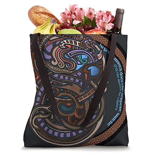 Norse Art Viking Myth Ragnarok Jormungand Midgard Serpent Tote Bag