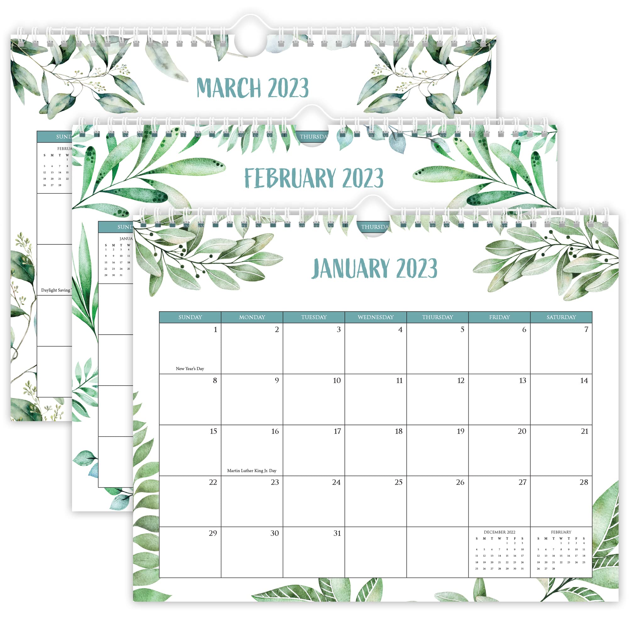 Aesthetic 2023 Greenery Wall Calendar - Runs Until July 2024 - The Perfect Monthly Calendar for Easy Planning