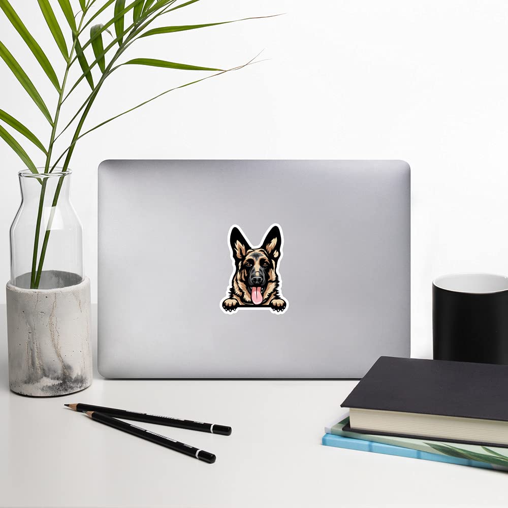 German Shepherd Peeking Paws Sticker (2 Pack) 4β x 3β German Shepherd Vinyl Decals for Cars, Car Windows, Water Bottles, Phones. Gift for German Shepherd Owner, K9
