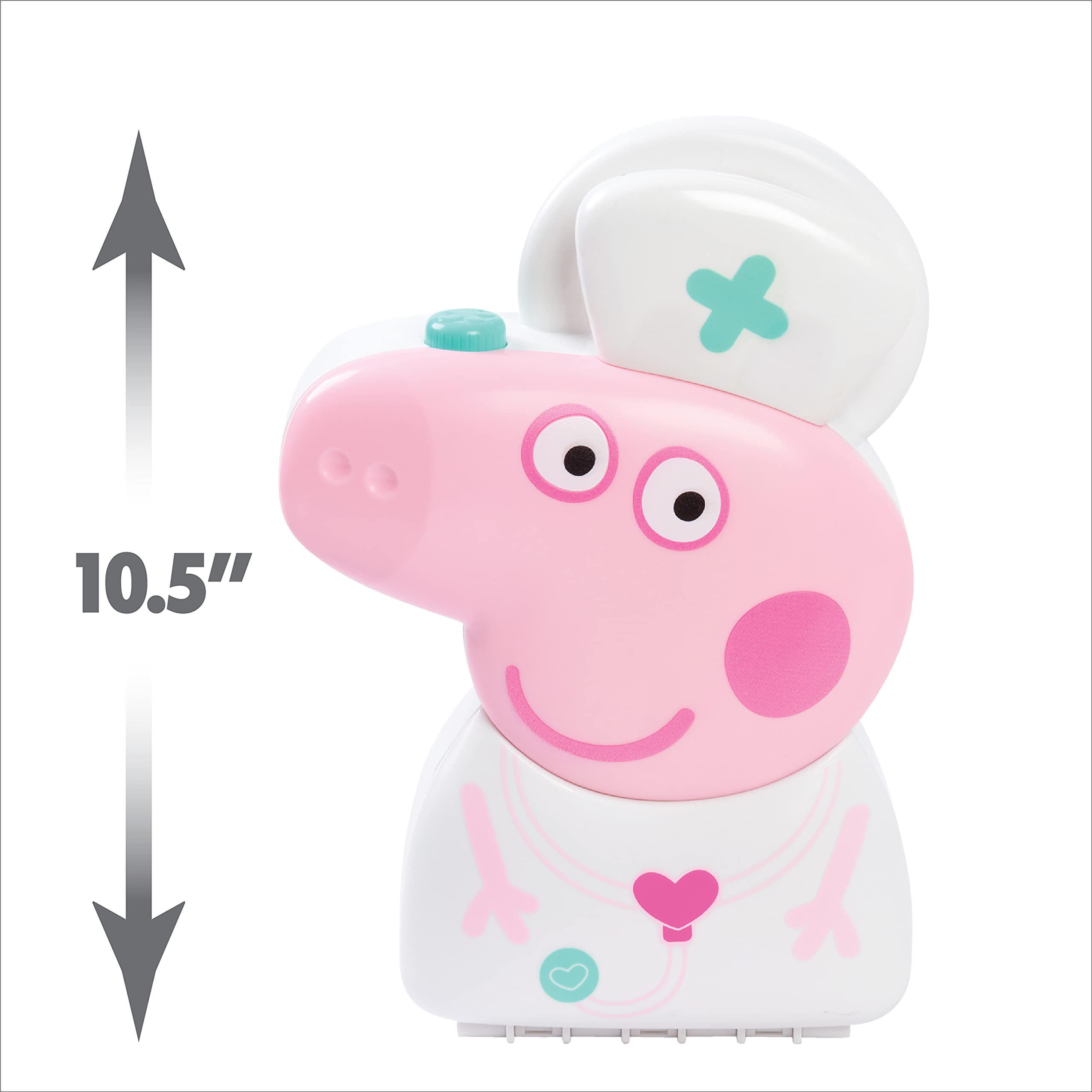 Peppa Pig Checkup Case Set with Carry Handle, 8-Piece Doctor Kit for Kids with Stethoscope, Kids Toys for Ages 3 Up by Just Play