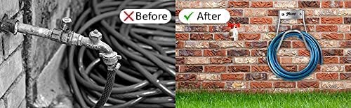 JBscoop Garden Hose Holder Stainless Steel Small Wall Mount Garden Hose Hook, Ideal for Water, Air, Hydraulic Hose, Ropes, Extension Cords Heavy Duty & Rust Proof Set of 2