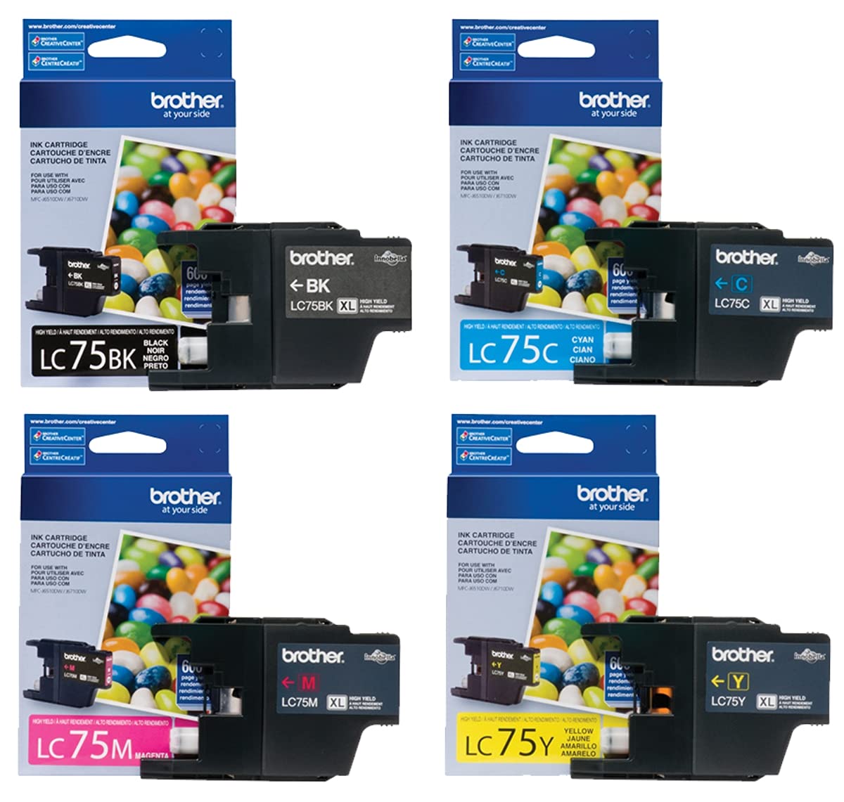 Brother LC75 High Yield -Ink -Cartridge Set