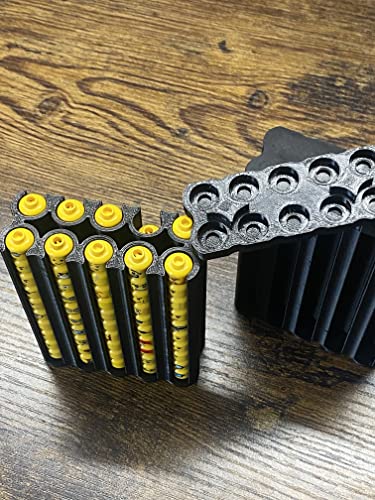 3d Printed Head Storage holder Organizer compatible with lego heads. Container holds up to 100 heads. comes with lid. Made in USA (black) AFOL KFOL