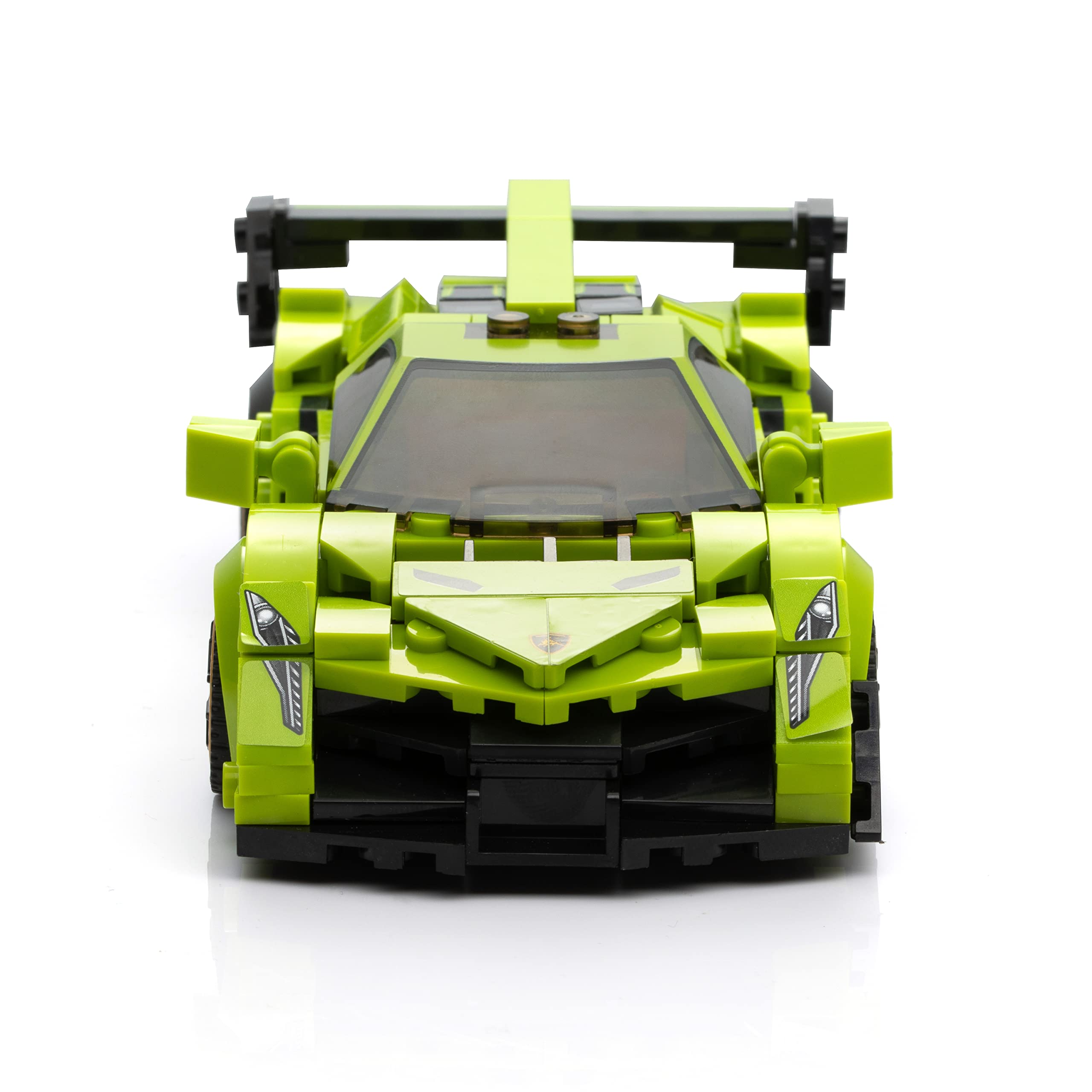 Block Builder Lambo Racing Car Building Block Set (348 Pieces). Racing Car Building Blocks for Kids and Adults