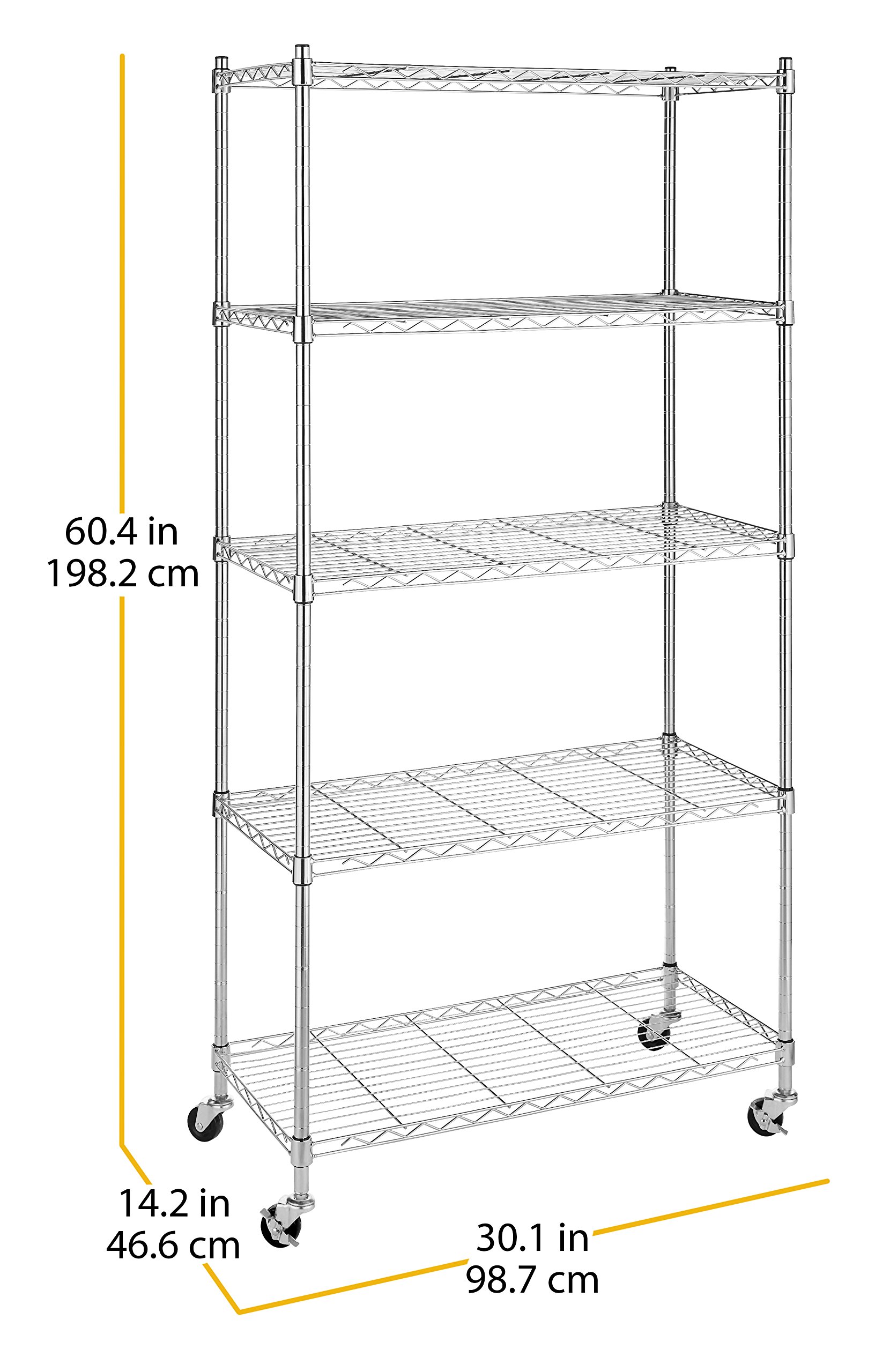 Whitmor 6056-3528 Cart, Chrome