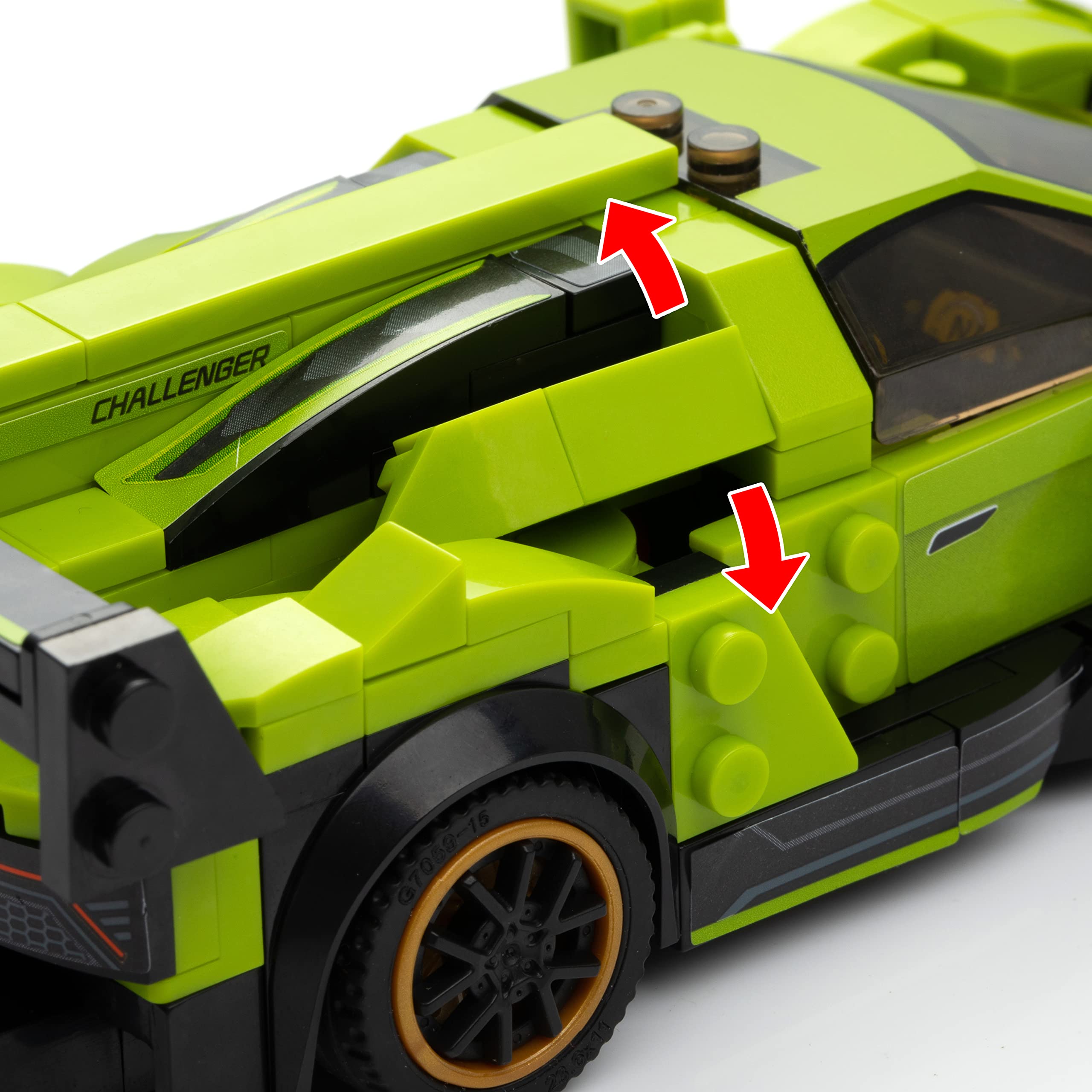 Block Builder Lambo Racing Car Building Block Set (348 Pieces). Racing Car Building Blocks for Kids and Adults