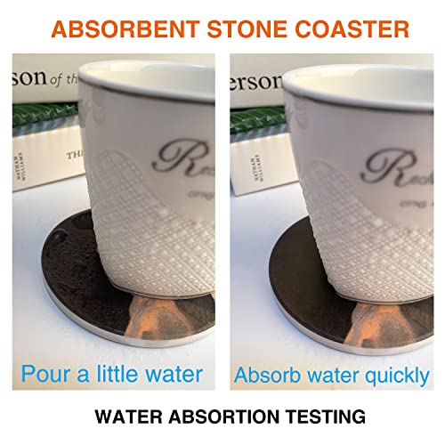 Pounchi Retro Video Game Coaster (4 Pack ) Game Lovers Absorbent Coasters Retro Drink Coasters for Game Lovers with Cork Base Bar Coasters Round Stone Coasters Car Coasters Set for Teens