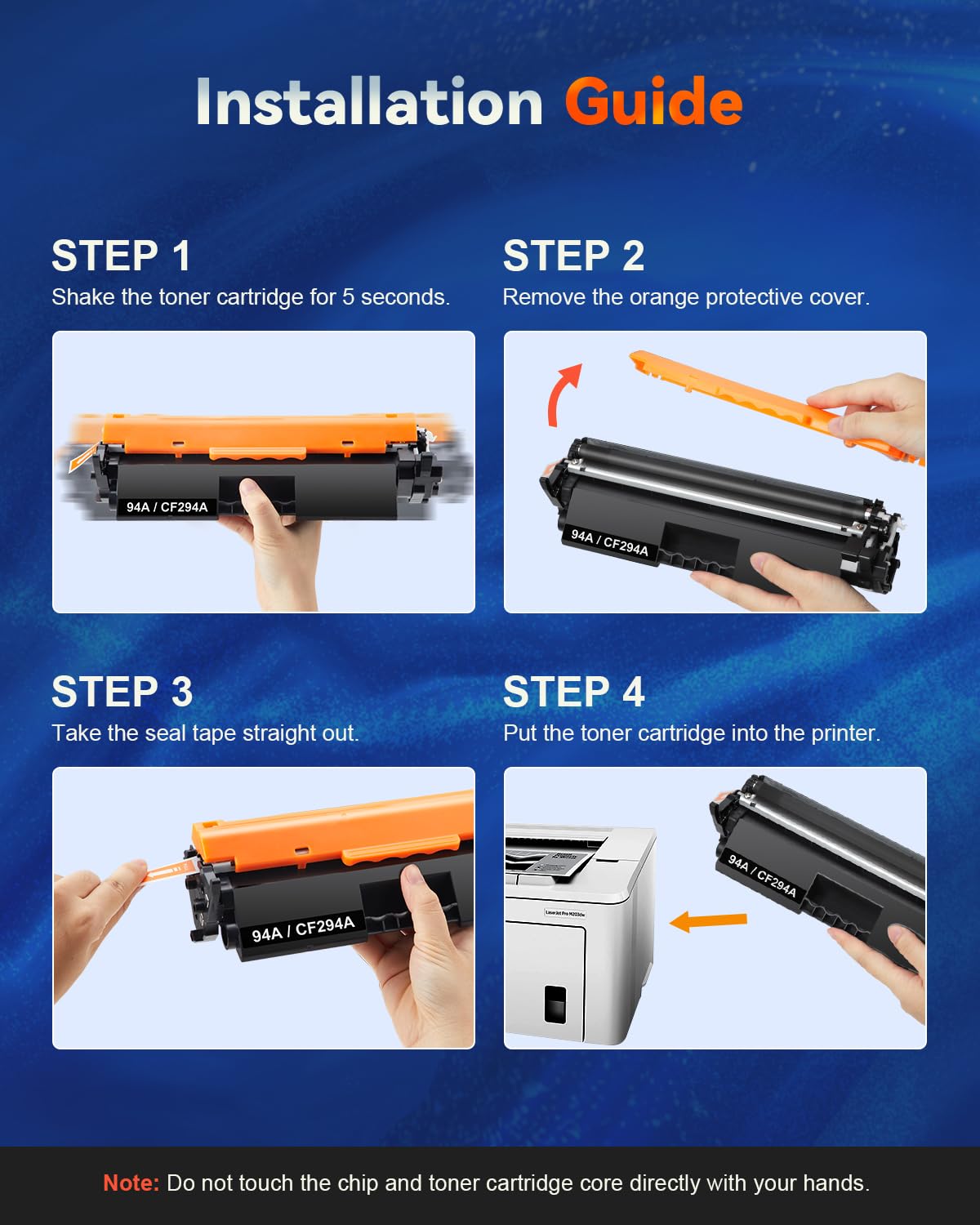 Compatible CF294A 94A Toner Cartridge Replacement for HP 94A CF294A 94X CF294X Work with Laserjet Pro M118dw, Laserjet Pro MFP M148fdw, M148dw, M118, M148, 118dw, 148dw 148fdw(Black, 2 Packs)
