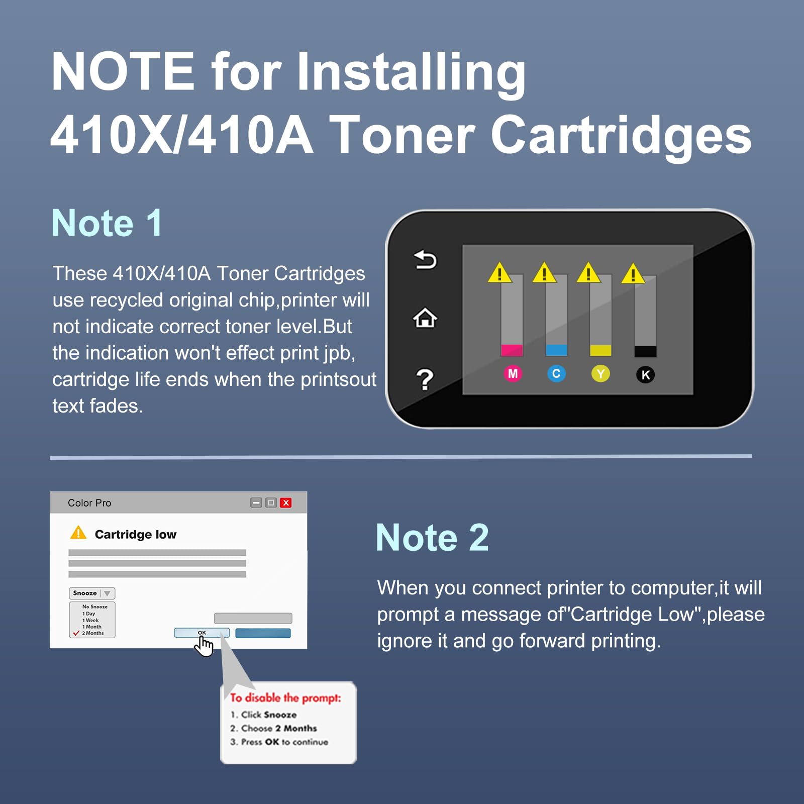 TEINO Compatible Toner Cartridge Replacement for HP 410A CF410A CF411A CF412A CF413A for Color Laserjet Pro MFP M477fnw M477fdw M477fdn Pro M452nw M452dw M452dn (Black, Cyan, Magenta, Yellow, 4 Pack)