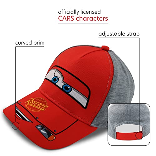 Disney Boys' Baseball, Cars Red W/Grey