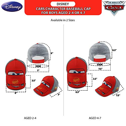 Disney Boys' Baseball, Cars Red W/Grey
