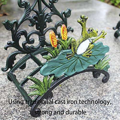 Heavy Duty Garden Hose Holder Water Hose Holder Wall Mount Garden Butler Hose Hanger Wrought Iron Craft Graceful Pattern Decorative Garden (B)